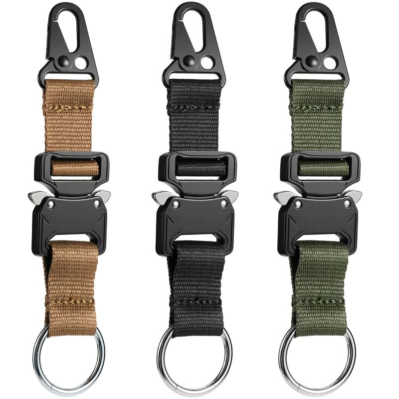 SOWHUP Tactical Keychain with Quick Release Buckle, EDC Gear Clips with ...
