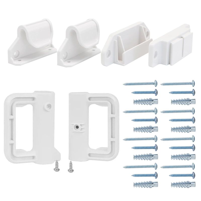 Bingguz Retractable Baby Gate Pet and Dog Safety Gate Hardware Full Set ...