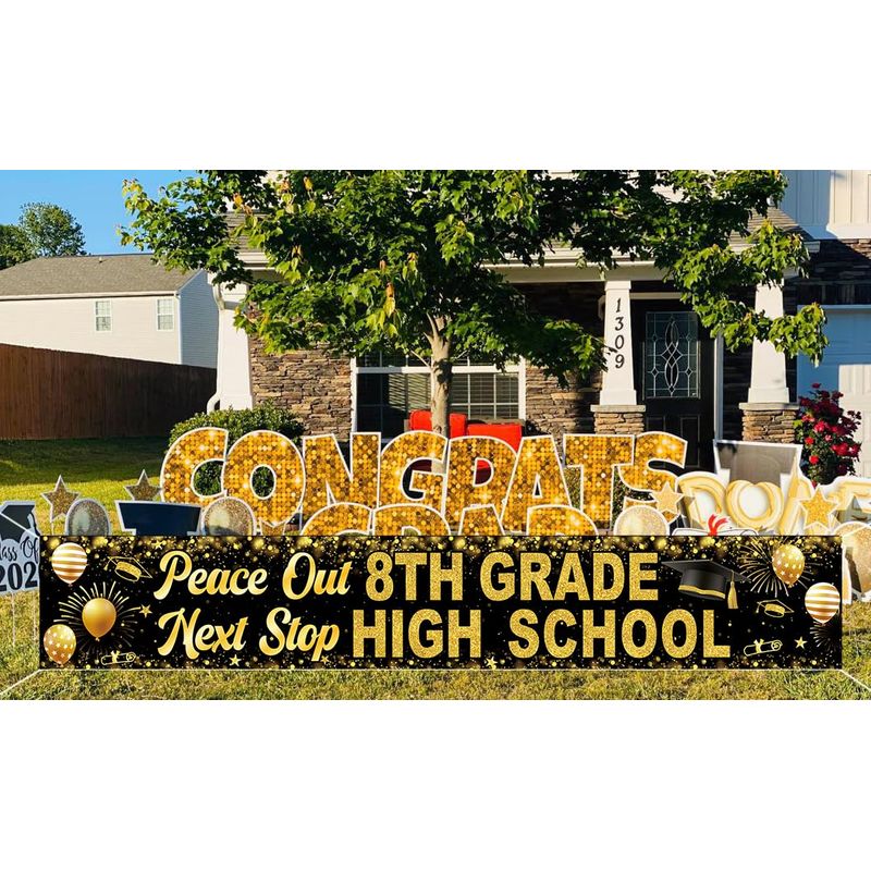 8TH Grade Graduation Decorations 2025, 8TH Grade Graduation Garden Yard ...