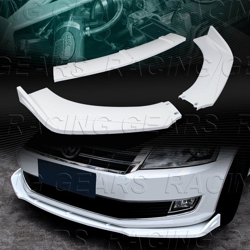 UNIVERSAL PAINTED WHITE FRONT BUMPER LOWER BODY KIT SPLITTER SPOILER ...
