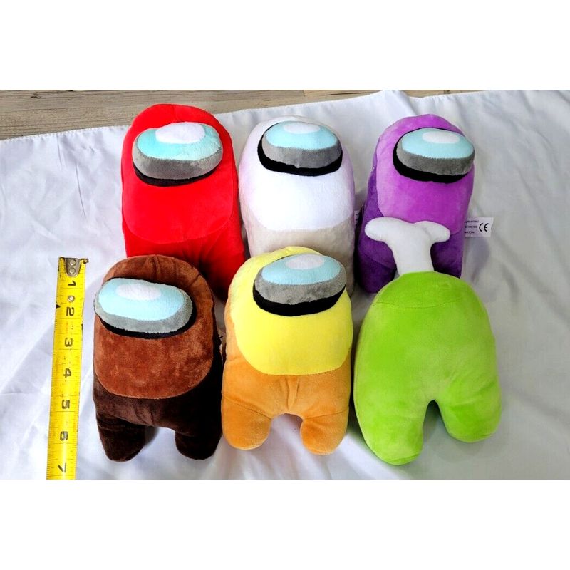 New Plushie Lot toy lot gamer plushy 6 plushies red green imposter ...