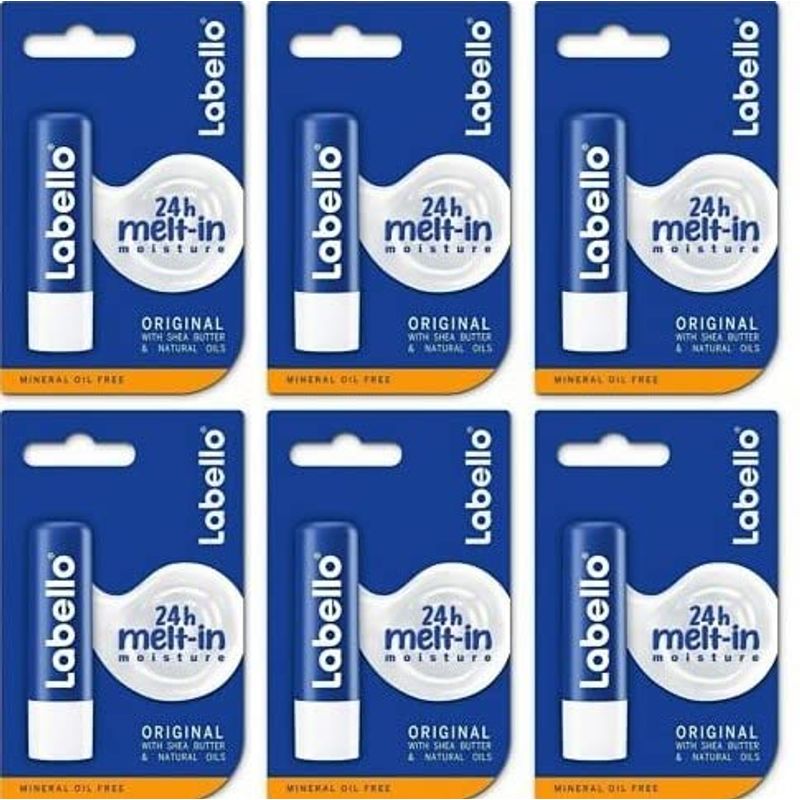 Labello Lipcare Lip Balm Stick Original 4.8 g Pack of 6 - Online ...