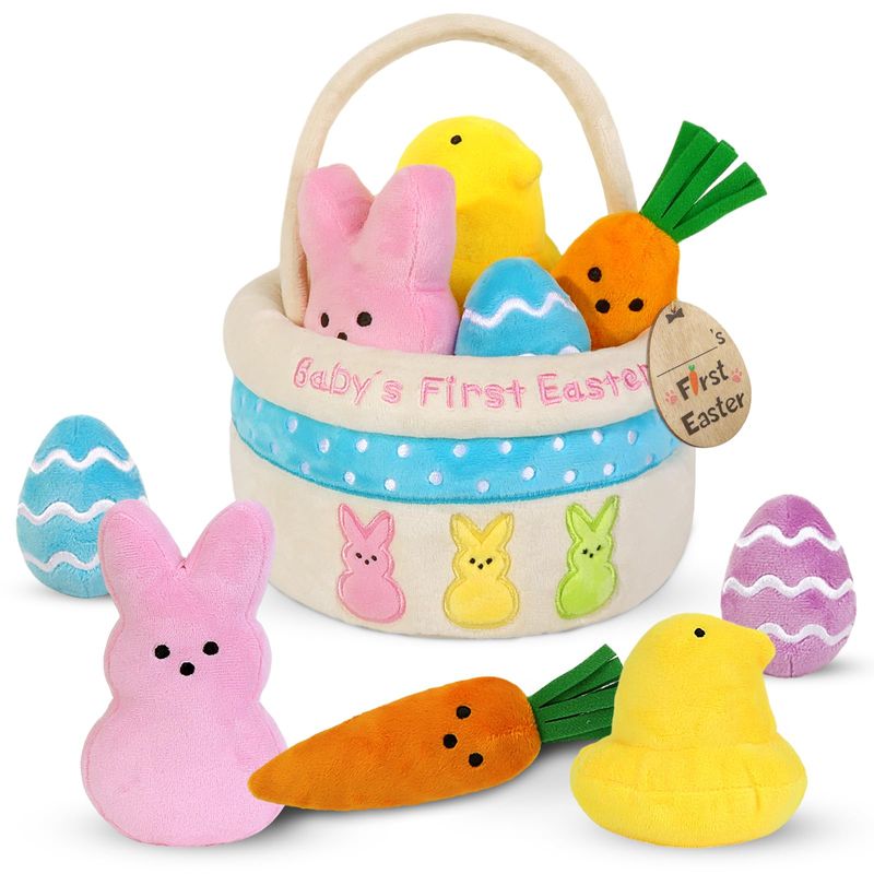 Bunny Chorus 6ct Easter Basket Stuffers for Babies, My First Easter Basket Stuffed, Baby's First ...