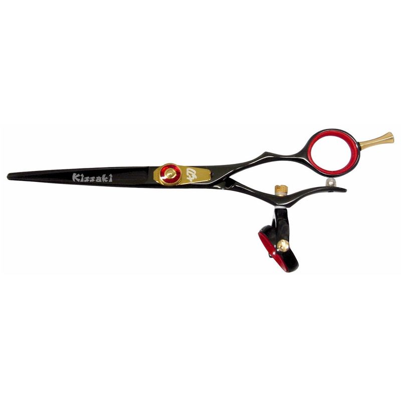 Kissaki Hair Scissors Gokatana 6.0 inches Double Swivel Black R ...