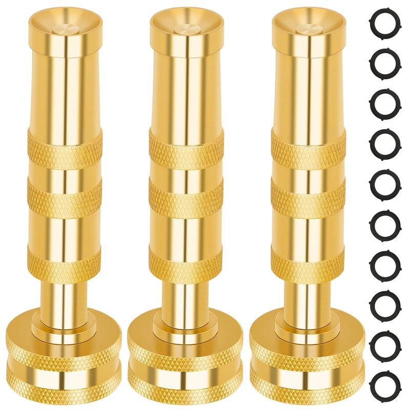 AUTOMAN Brass Hose Nozzle – High Pressure Jet Nozzles 3 Pack, Heavy ...