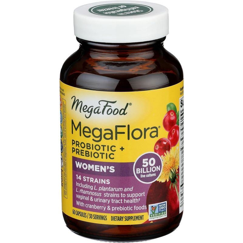 MegaFood MegaFlora Probiotics for Women + Prebiotics - Probiotic with ...