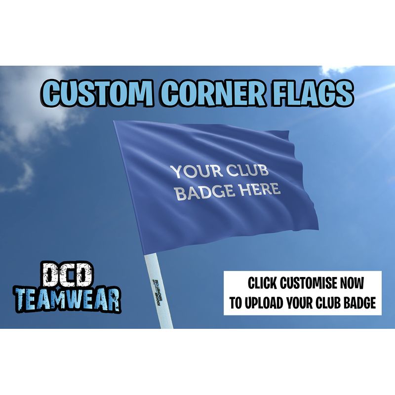 Royal personalised football corner flags customised with your team logo ...