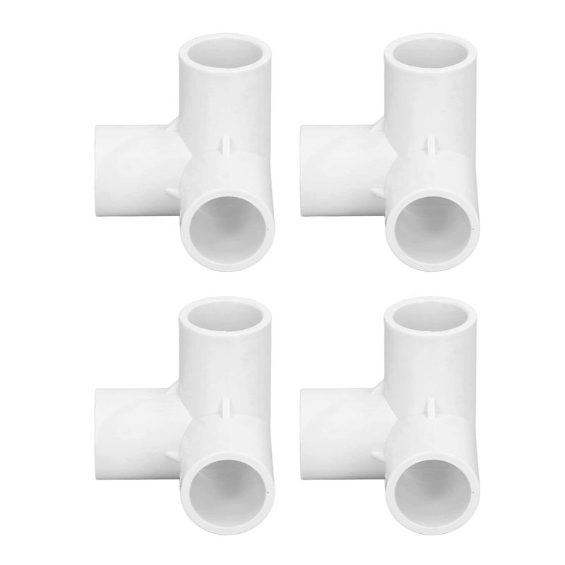 10PCS 3 Way Pipe Fittings PVC 3 Way Corners Uxcell 3 Way Elbow PVC ...