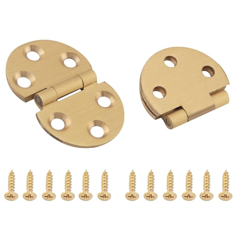 ZZLZX 2PCS Mini 180 Degree Brass Hinge Pure Brass Flap Hinge Desk ...