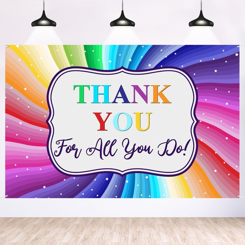 Maicaiffe Thank You for All You Do Backdrop Banner Decor - 6x4 ft ...