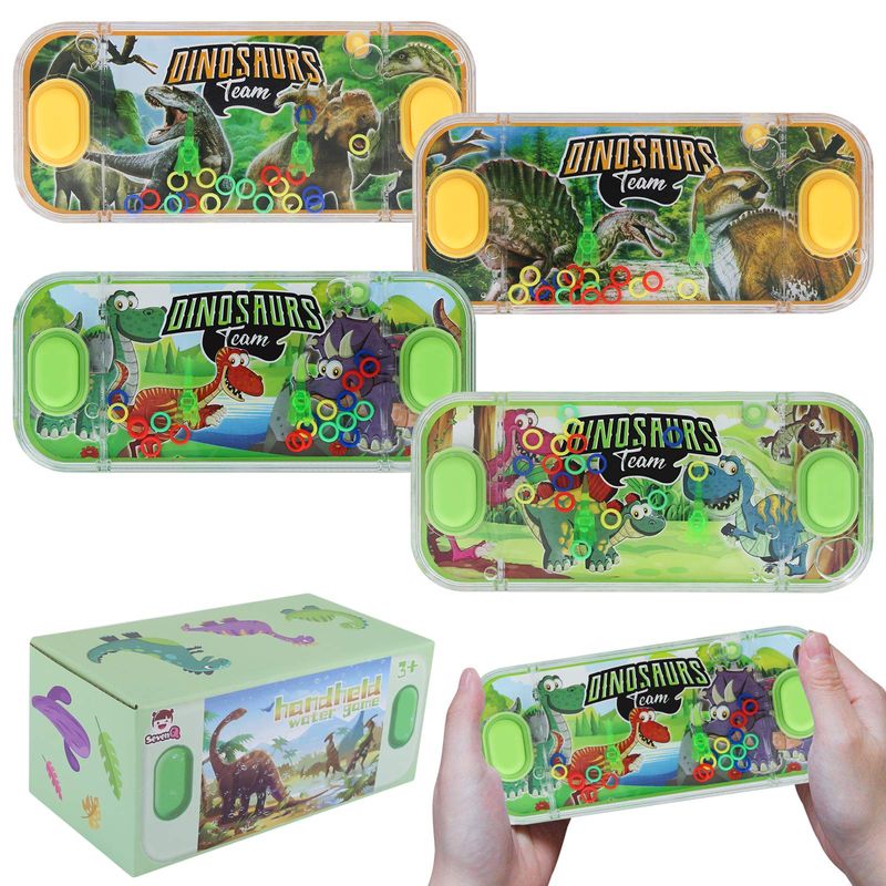 SevenQ Handheld Water Games, 4 Packs Dinosaur Theme Water Toss Ring ...