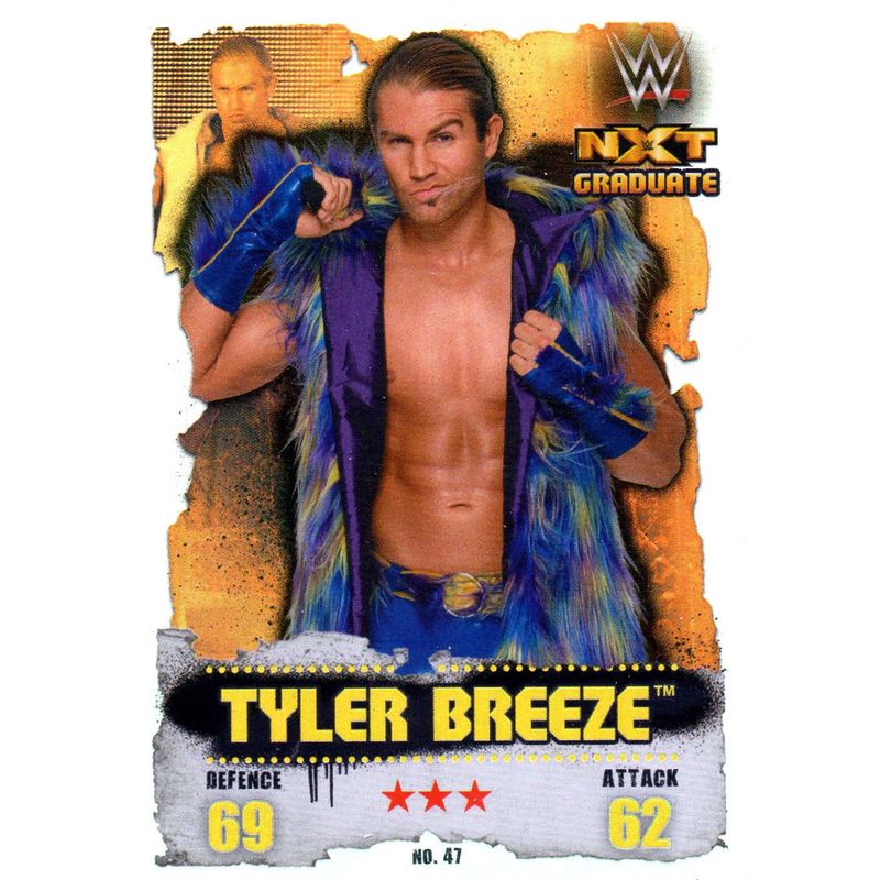 WWE SLAM ATTAX NXT TAKEOVER #47 TYLER BREEZE - NXT GRADUATE FOIL CARD ...