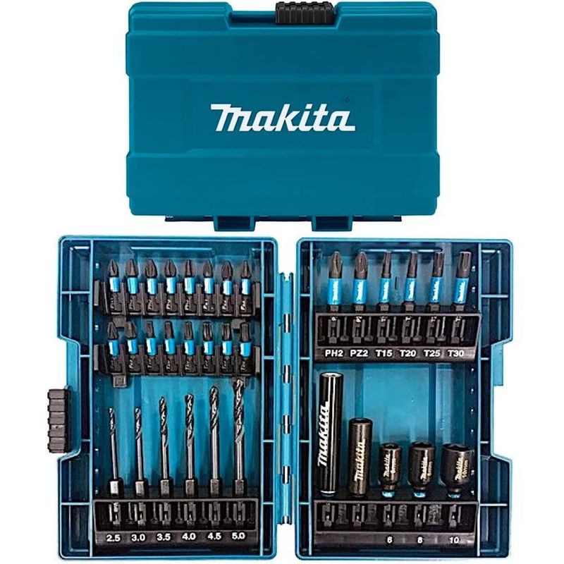 Makita E-06622 Impact Driver Bit Socket Drill Bit Set of 33 Hex Shaft 0 ...