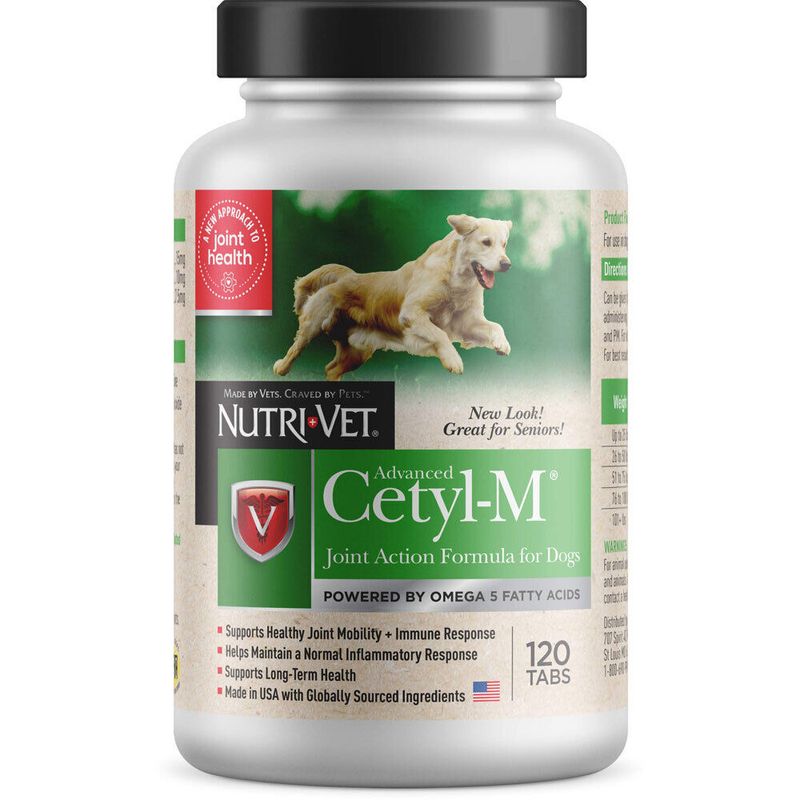 Nutri-Vet Cetyl-M Advanced Joint Action Formula Chewable Tablets 120 Ct ...