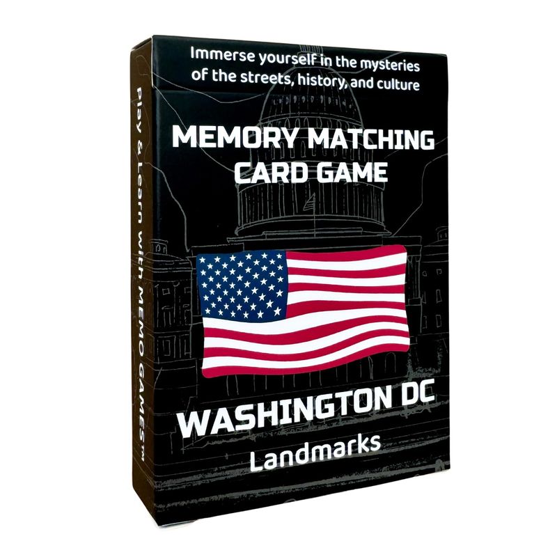 MEMO GAMES Memory Matching Card Game - Washington, D.C. Landmarks – Fun ...