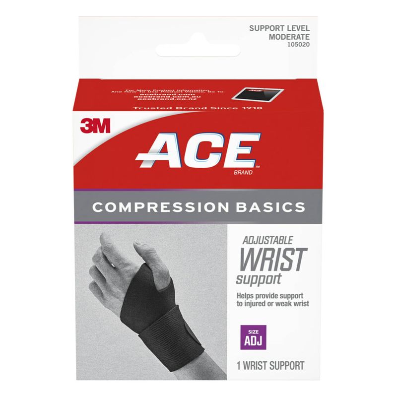 ACE Sport Basics Adjustable Wrist Support 105020 – Moderate Compression ...
