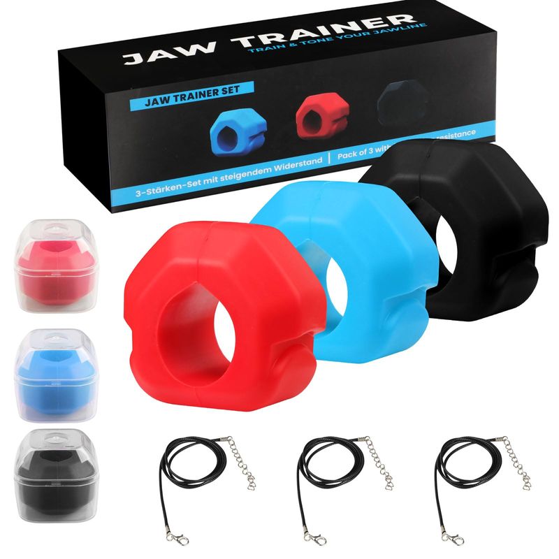 Powzdi Jaw Exerciser, Jaw Trainer for Face Mouth, Jawline Chisel ...