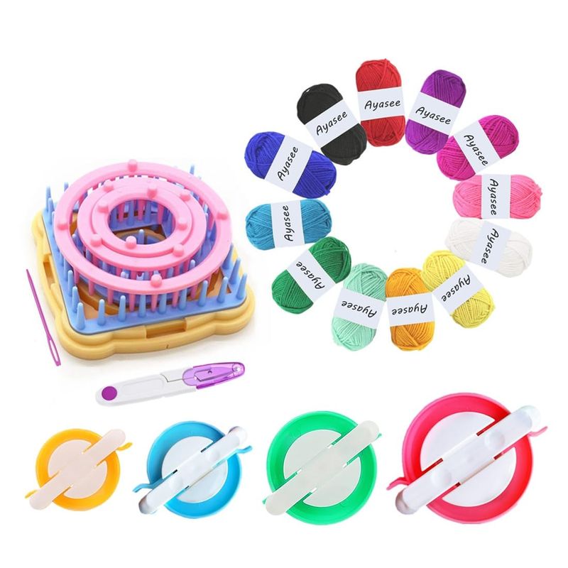 Loom Set Flower Knitting Looms Knitting Wool Round/Square Knitting ...