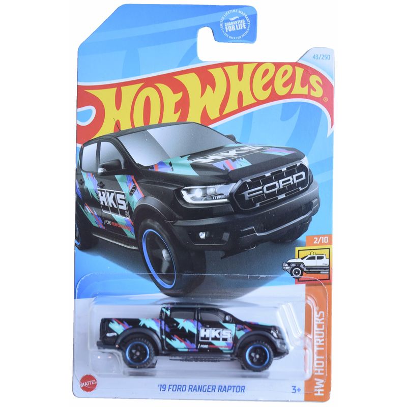 Mattel Hot Wheels '19 Ford Ranger Raptor, HW Hot Trucks 2/10 [Black] 43 ...