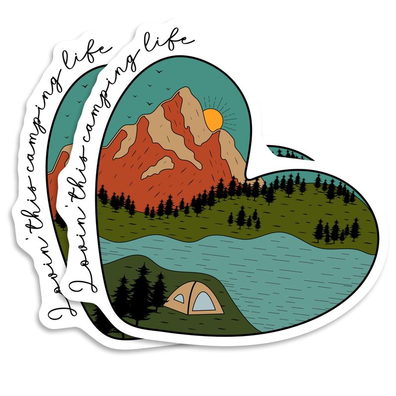 (2 Pack) Camping Life Stickers Sticker - Outdoor Adventure Stickers ...