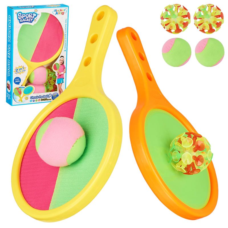 Toss and Catch Game Ball Set - 2024 Upgrade Handheld Sticky & Suction ...