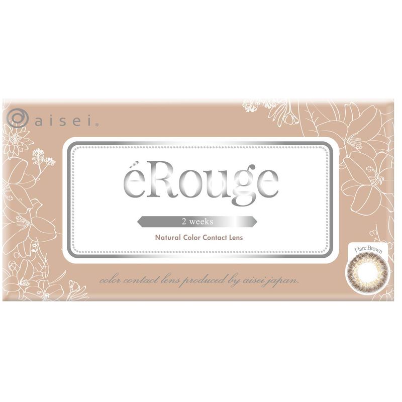 エルージュ(eRouge) 2weekカラコン / 1箱6枚入り カラー：フレアブラウン(度数 -2.50) - Online Marketplace - EveryMarket