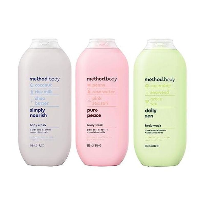 Method Body Wash Variety Pack - 3 Scents - Simply Nourish, Pure Peace ...