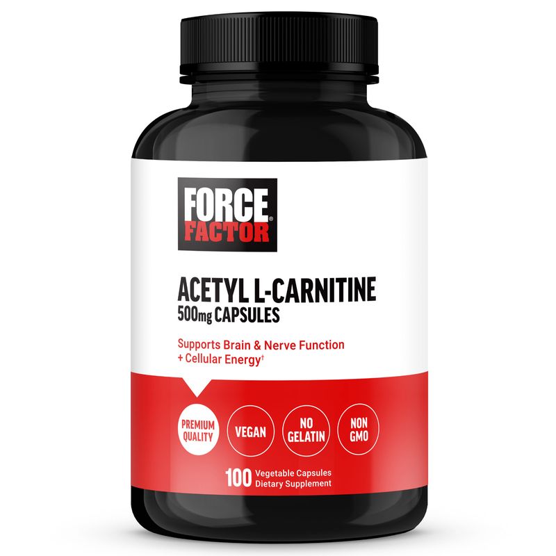 Force Factor Acetyl L-Carnitine 500mg, Brain Support Supplement, 100 ...
