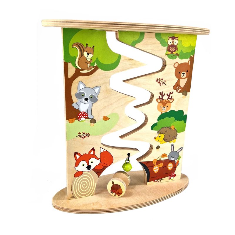 Hess Wooden Toy 31130 - Wooden Roller Track Farm and Fox Made of Wood ...