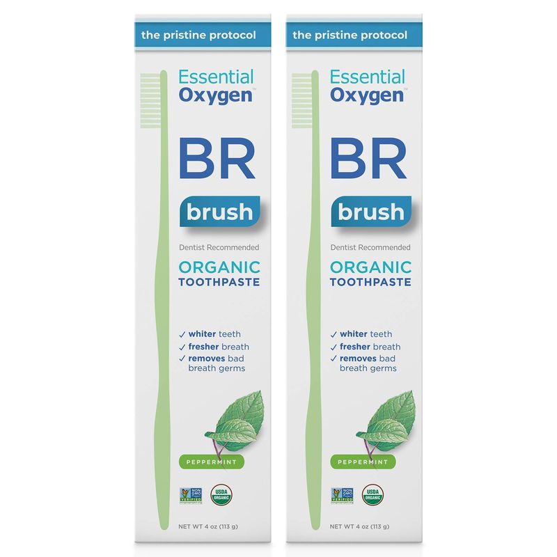 Essential Oxygen BR Certified Organic Toothpaste, for Whiter Teeth ...