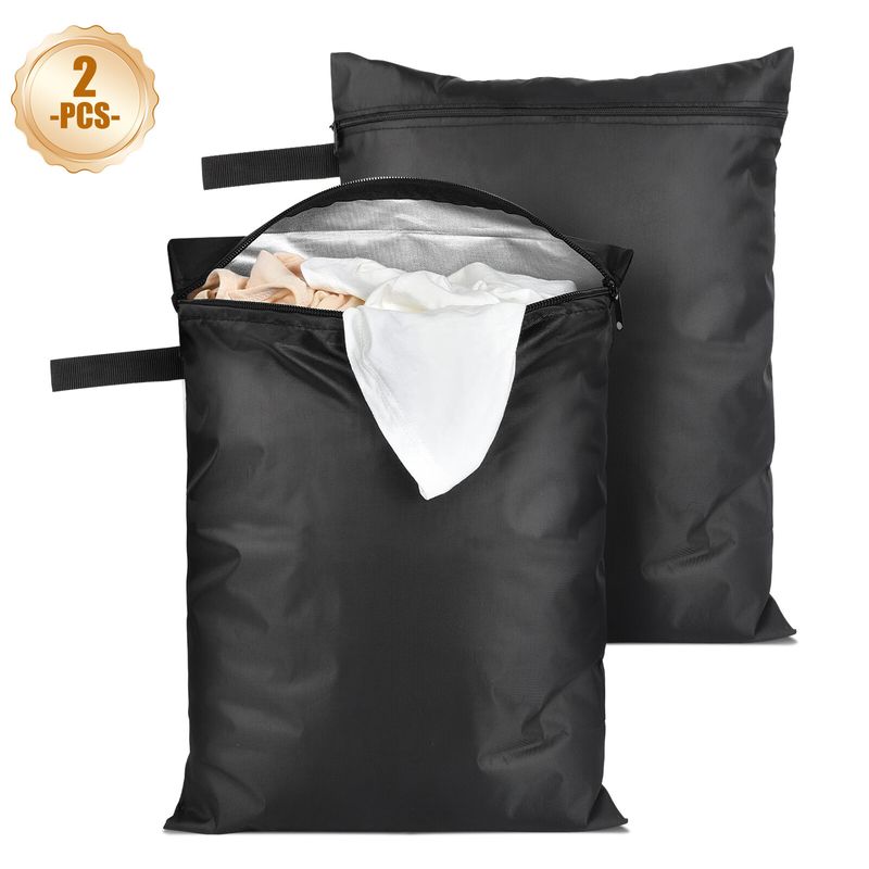 2pcs Wet Dry Bags, Waterproof Wet Clothes Diaper Swimsuits Beach Gym ...