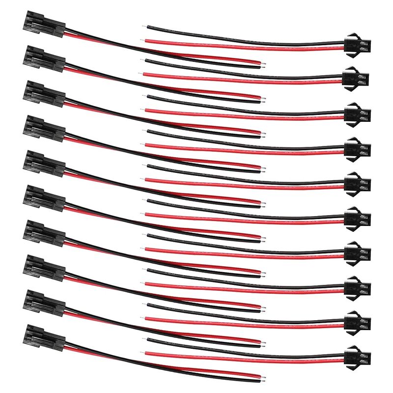 20 Pairs JST Connector Wires AWG JST SM 2 Pin Plug Male and Female ...