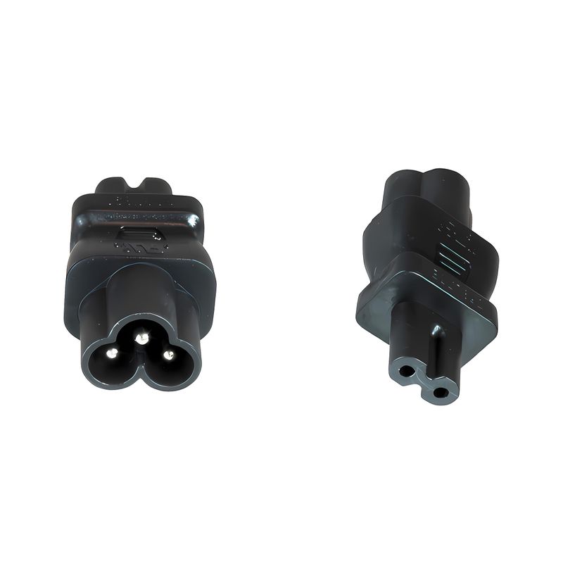 DINIC Power Adapter C6/C7 Euro 8 Plug Adapter 3-Pin to 2-Pin - Online ...