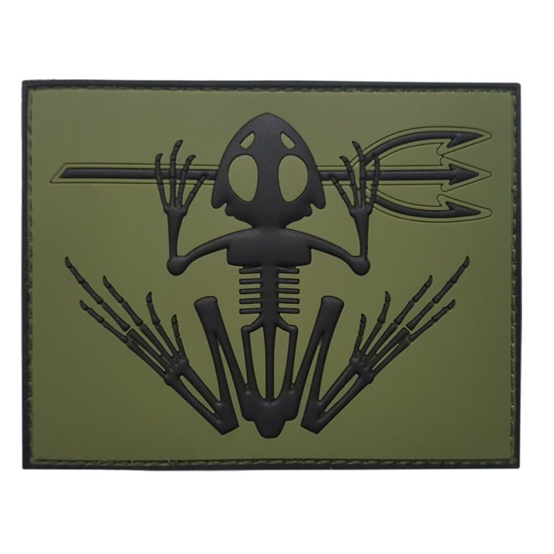 Olive Drab US Navy Seals Bone Frog Skull Skeleton DEVGRU OD Morale PVC Hook Patch - Online ...