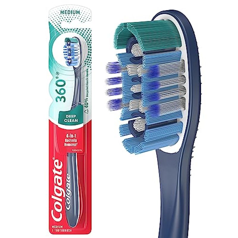 Colgate Battery Powered 360 Toothbrush with Tongue and Cheek Cleaner ...