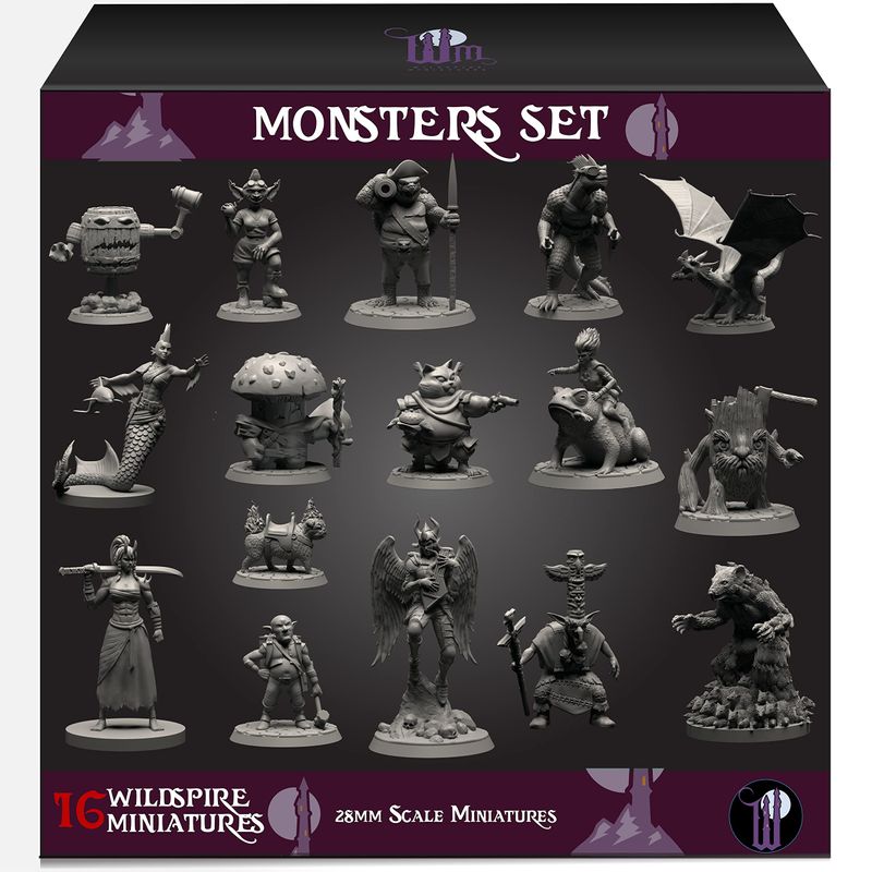 Wildspire Monsters Pack for DND Miniatures Booster Pack of 16 DND ...