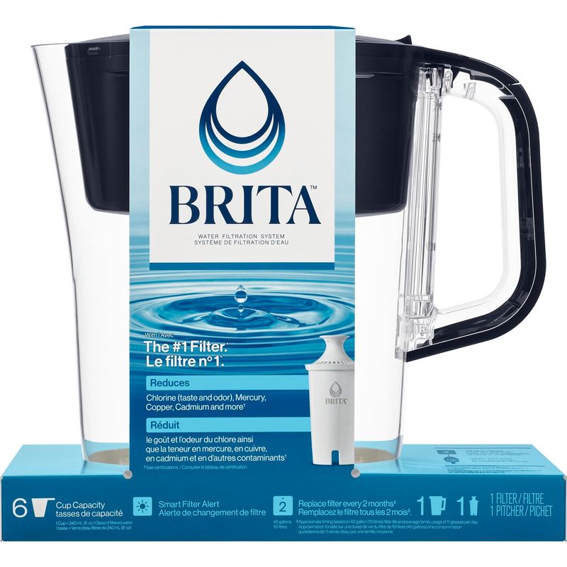Brita Soho Black Pitcher Water Filtration System - EveryMarket