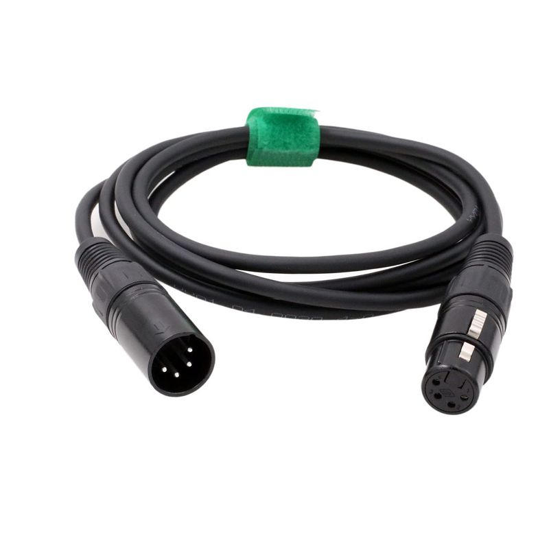 HangTon XLR 4 Pin Male Power Extension Cable XLR 4 Pin Female 2m for ...