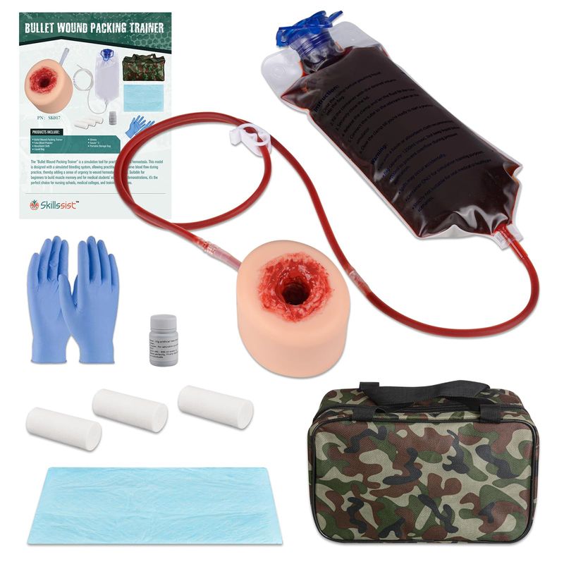 Skillssist Wound Packing Trainer Kit, Stop the Bleed Training Kit for ...