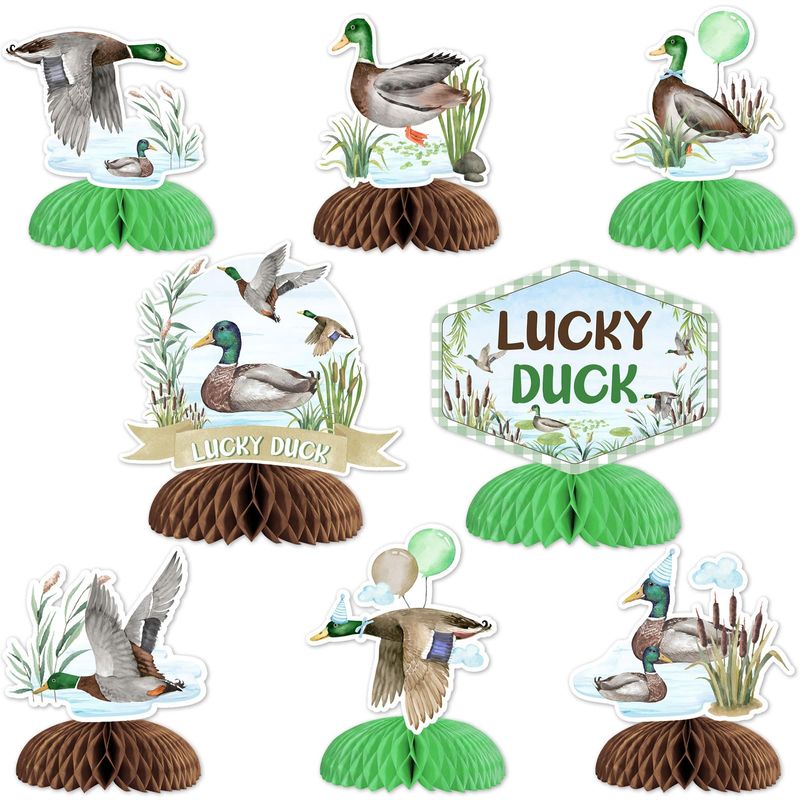 Balterever Duck Hunting Party Decorations 8PCS Lucky Duck Table ...