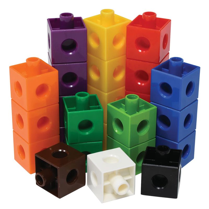 edxeducation Linking Cubes - Set of 100 - Connecting and Counting Snap ...