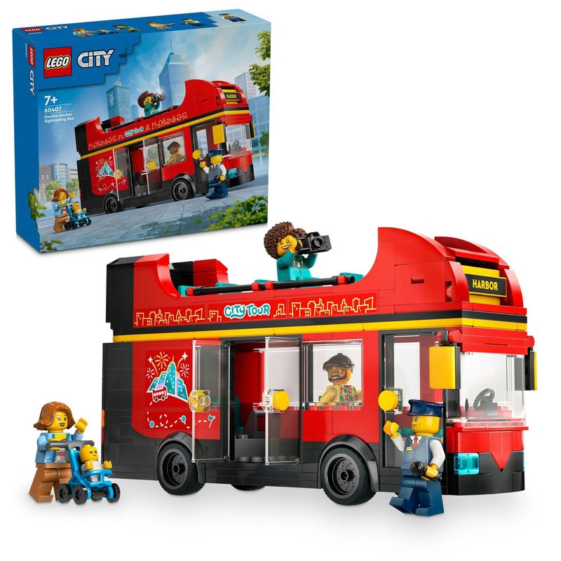 LEGO 60407 City Red Double Decker Toy Toy Present, Blocks, Boys, Girls ...