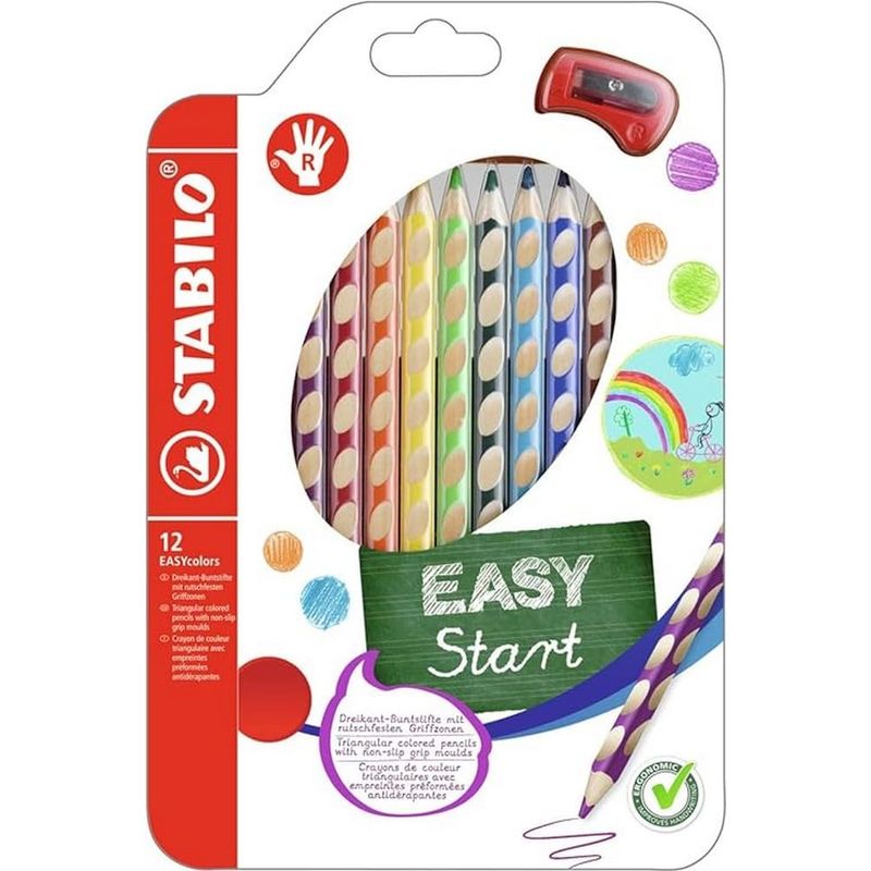 Ergonomic Colouring Pencil - STABILO EASYcolors - Right-Handed - Pack ...