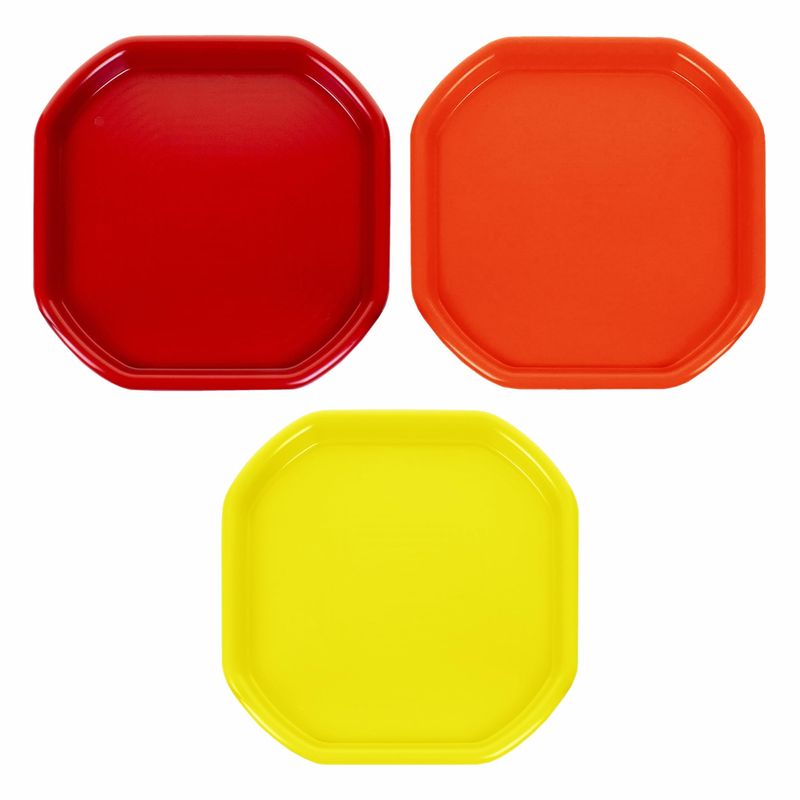 [RED, ORANGE & YELLOW] - Heavy Duty Plastic SMALL Tuff Tray 70cm x 70cm ...