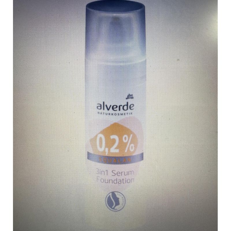 alverde NATURKOSMETIK Serum Foundation 3in1 mit 0,2% Squalan, 30 ml ...
