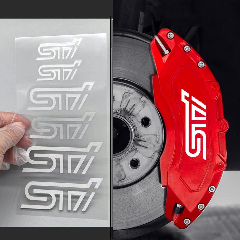 STI Subaru Brake Caliper Sticker WRX STI BRZ Crossover XV Waterproof ...