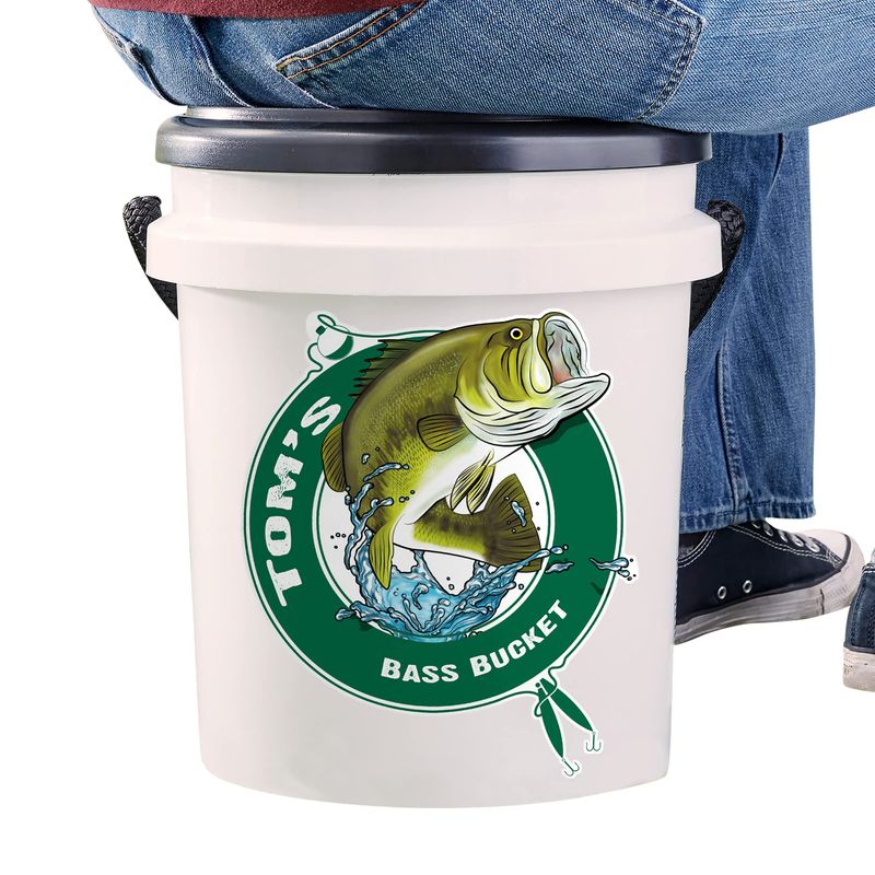 Personalization Universe Sit 'N Fish Personalized 5-Gallon Bucket Seat ...