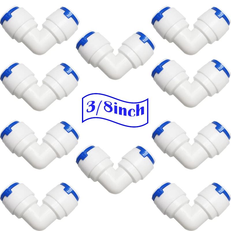CESFONJER Ro Water Filter Fitting, 10 Pcs 3/8" Elbow Push Fit Quick ...