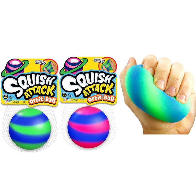 JA-RU Space Themed Squishy Balls (2 Balls Assorted Color) Sand Filled ...