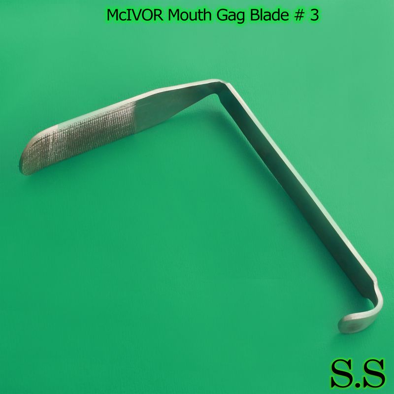 McIVOR MOUTH GAG Blade # 3 Surgical Dental ENT Tonsil Instruments ...